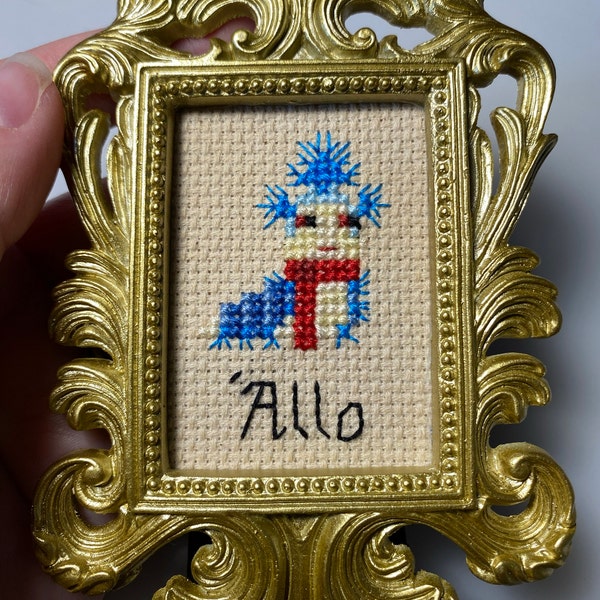 William the Worm - Labyrinth Cross Stitch - Ello Worm Modern Cross ...