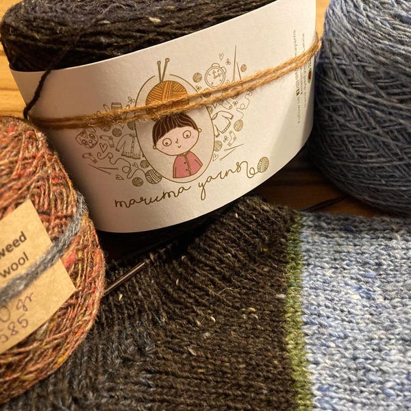 Tweed Yarn 100gr, 50gr or 25gr Mini Skein Donegal Soft Merino Tweed ...