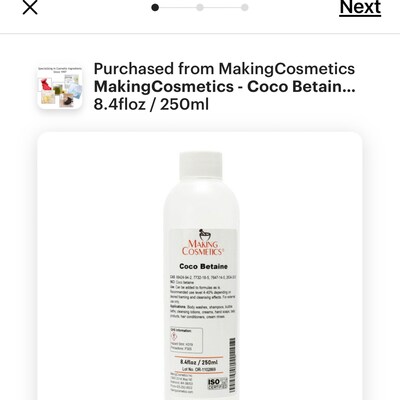 Makingcosmetics Coco Betaine Cosmetic Ingredient - Etsy
