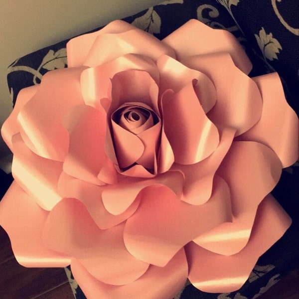 Small Paper Rose Flower Templates & Tutorial, Wedding Paper Roses, Easy ...