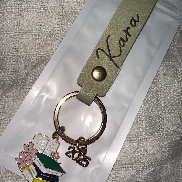 Personalized Name Leather Graduation Keychain,graduation Gift,2026 ...