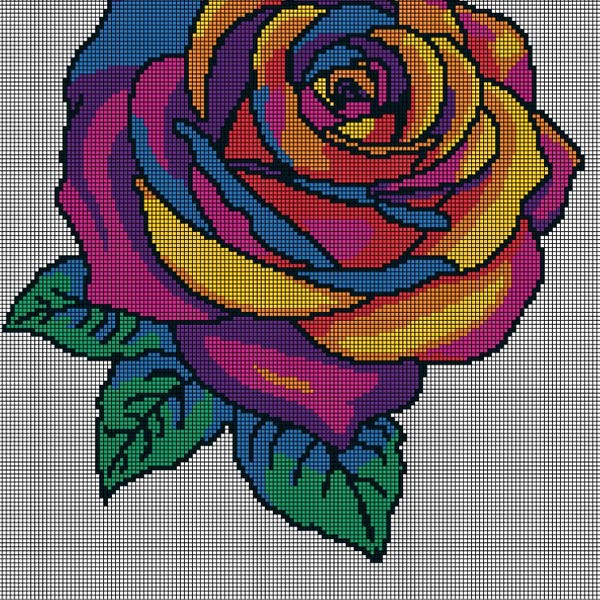 Stained Glass Skull Crochet Graphghan Pattern - Etsy