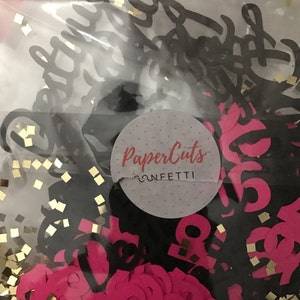 Personalized Confetti Custom Confetti Any Name and Number With Silver ...