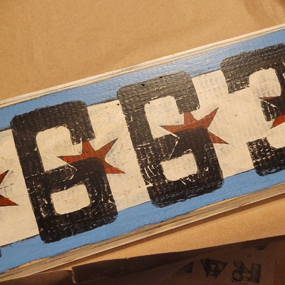 Handcrafted Chicago Flag With CPD or CFD Badge Number Overlay - Etsy