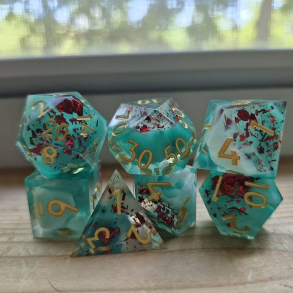 Space Dice / Cosmic Burst - Sharp Edge Dice for Dnd / Dnd Resin Dice ...
