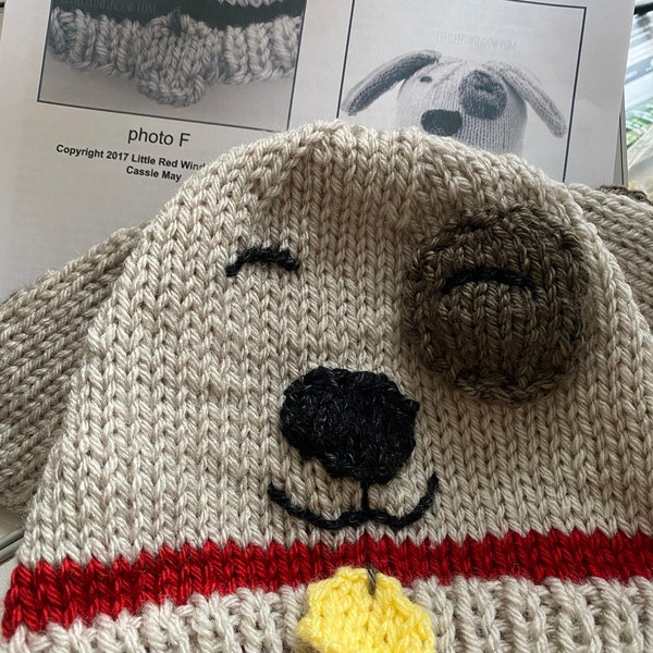 Puppy Dog Hat KNITTING PATTERN / Easy Dog Hat Knitting Pattern / Baby ...