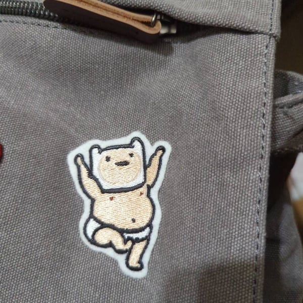 Buff Baby Finn - Iron on Adventure Time Patch - Etsy UK