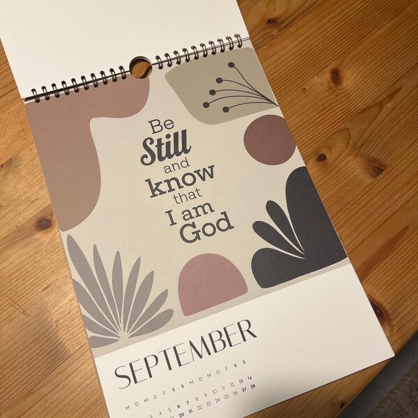 2025 Bible Art Calendar | 2025 Scripture Calendar | Minimal Mid-century ...