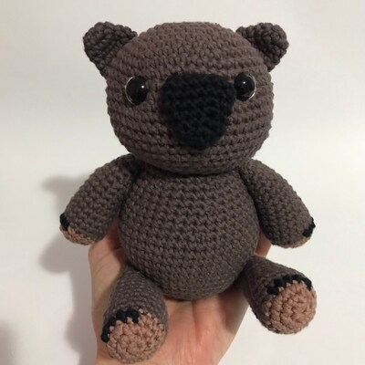 Wombat Crochet Pattern Amigurumi Wonda the Wombat Australian Animal ...