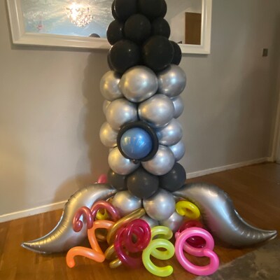 Spaceship Balloon Column Tutorial and Plans Digital Balloon - Etsy