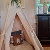 Kids Canvas Teepee Sewing Pattern, Kids Tent, Play Tent Pattern, Easy ...