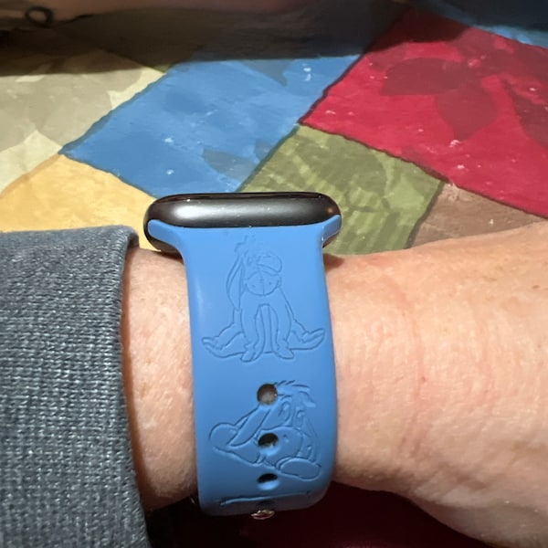 Eeyore Monogram Engraved Apple Watch Band, 24 Colors, 38mm 40mm 41mm ...