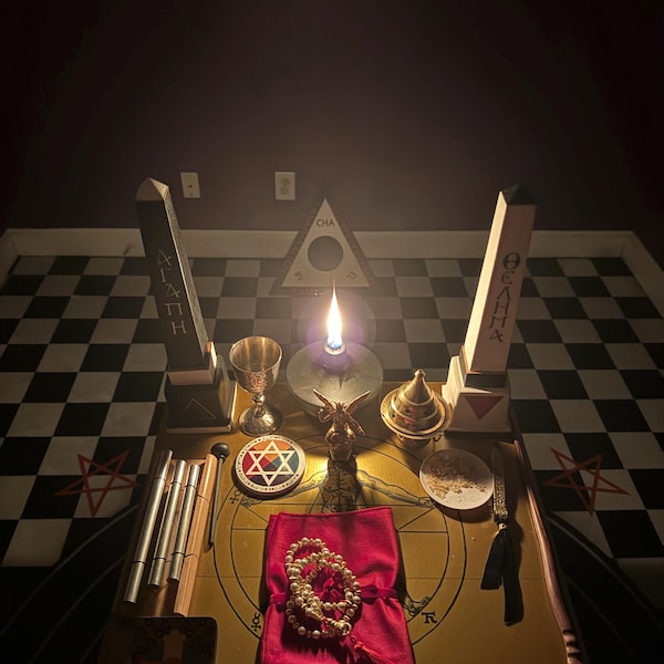 Hecate Robe, Hekate Ritual Robe, Black Tau Robe With Orarium ...