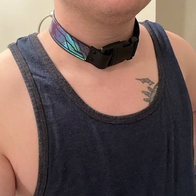 Cyberpunk Necklace, Techwear Jewelry, Leather Choker, Anime Inspired ...