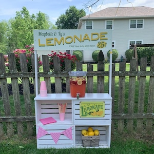 Lemonade Sign, Personalized Fresh Squeezed 25 Cents Kid Name Room Sign ...