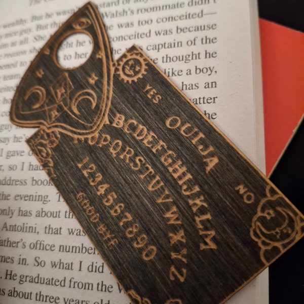 Gothic Bookmark | Mini 3" Planchette Board Woodmark | Wooden Bookmark ...