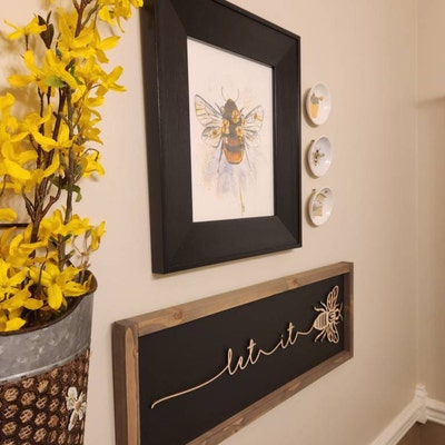 Bumble Bee Decor, Honey Bee Sign, Bee Wall Decor, Honey Bee Art, Bee ...