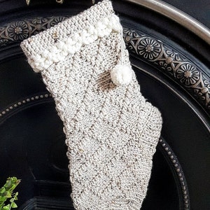 Crochet Pattern: Diamonds & Fur Christmas Stocking Crochet Stocking ...