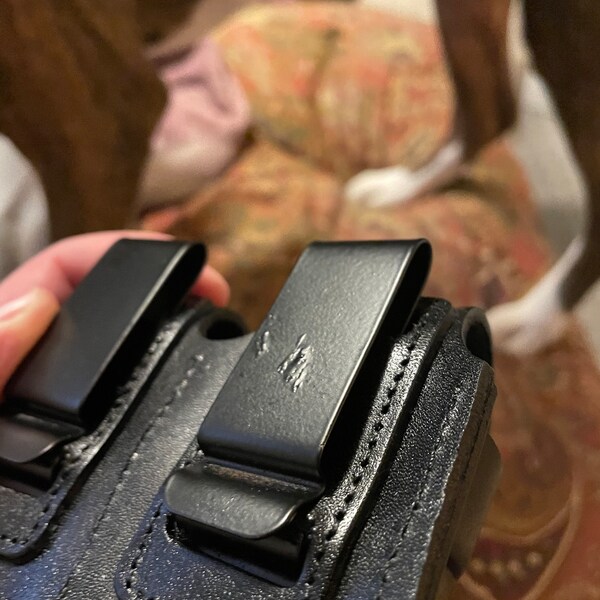 K0103 Leather Single and Double Speedloader Pouch With Belt Loop for ...