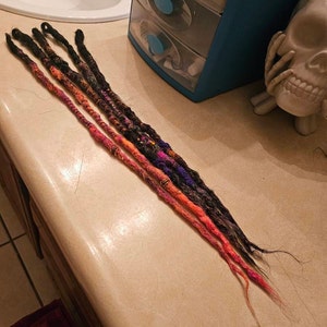 CUSTOM SET OF Single Ended Crochet Synthetic Dreads - Etsy