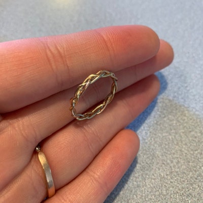 Braid Ring, Gold Braided Ring, Braided Wedding Band, 10kt Gold, Tri ...