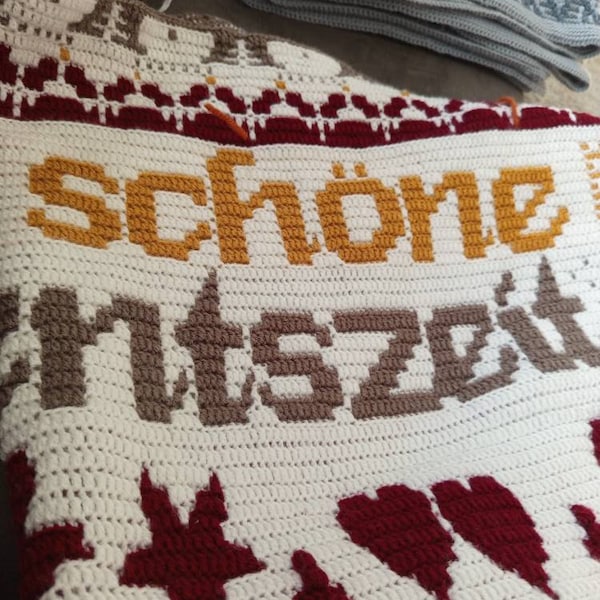 Mosaic Crochet Alphabet-large Block Font, Mosaic Overlay Crochet ...