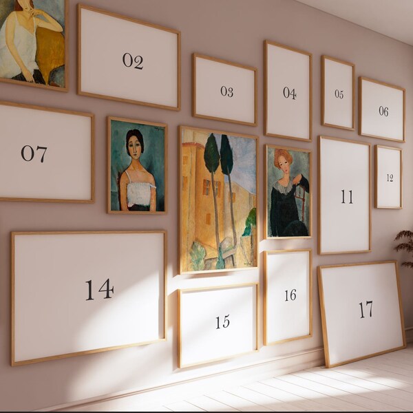 Gallery Wall Art Set Frame Mockup, Art Print Multiple Frame Mock-up ...
