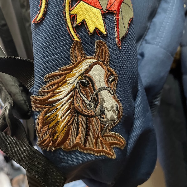 Horse Patch Embroidered Badge Iron on / Sew on Pony Riding Equestrian ...