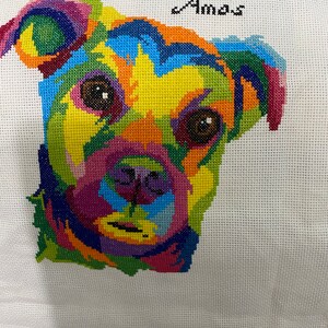 Colorful Calf Cross Stitch Pattern Abstract Rainbow Cow Cross Stitch ...