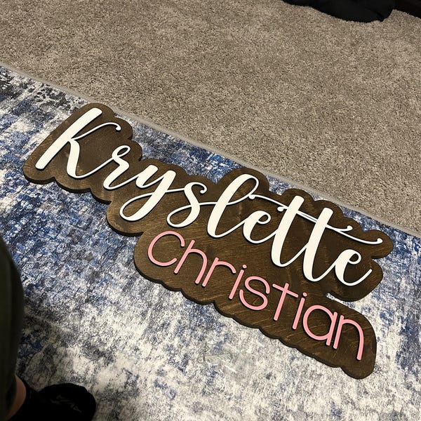 Freestanding Wooden Name Cutouts, Wooden Letters, Name Sign, Baby ...