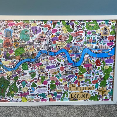 Illustrated Map of South East London, Famous London Streets, London ...