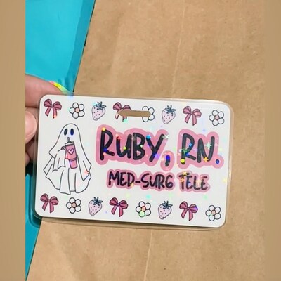 Custom Nurse Badge Name Tag/ Badge Buddy/ Badge Reel Name Card/ Badge ...