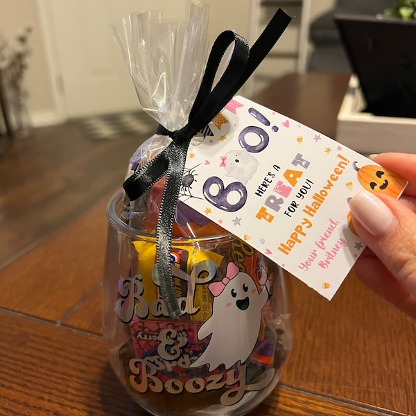 EDITABLE Halloween Treat Tag Boo Halloween Tags Halloween Pumpkin Party ...