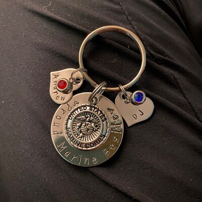 My Hero My Brother Custom Marine Necklace, Marine Corp Key Chain, US ...