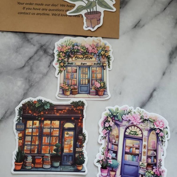 Fall Bookshop Sticker, Bookshelf Sticker, Autumn Bookstore Sticker ...
