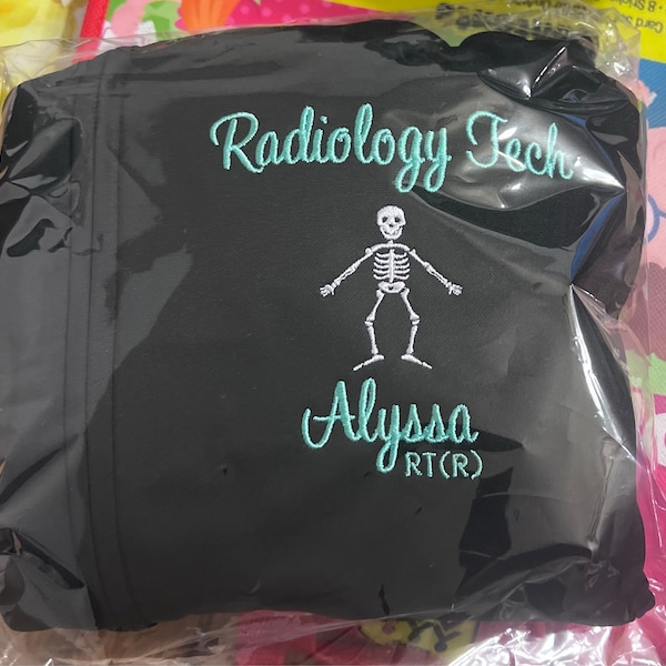 Rad Tech Skeleton Full Zip Jacket With Pockets, Personalized Gift for ...