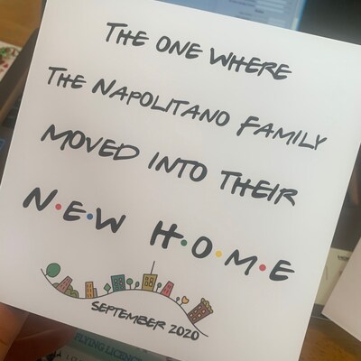 New Home Card the One Where.. Moving in Together Card, Moving Out, New ...