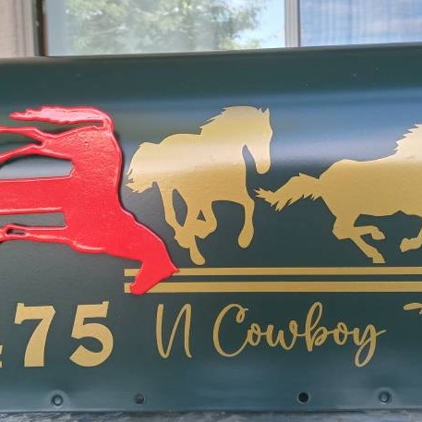 Custom Farm Animal Mailbox Decal/cow Decal/address Mailbox Decal/number ...