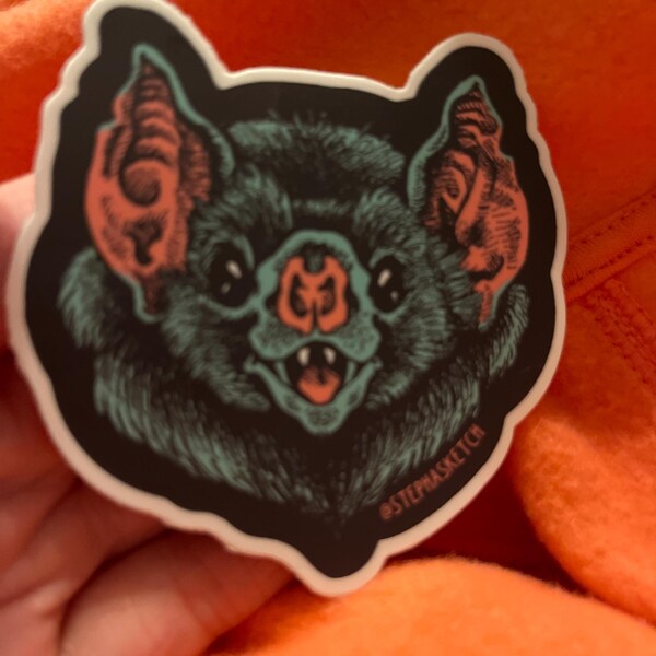 Bat Sticker - Vampire Bat - Horror - Horror Art - Horror Decor - Spooky ...