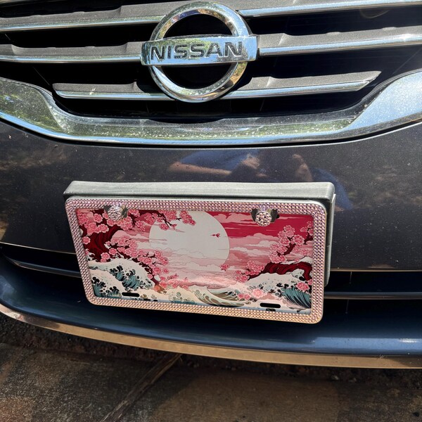 Peace Symbol License Plate, Retro License Plate. Muted Rainbow Colors ...