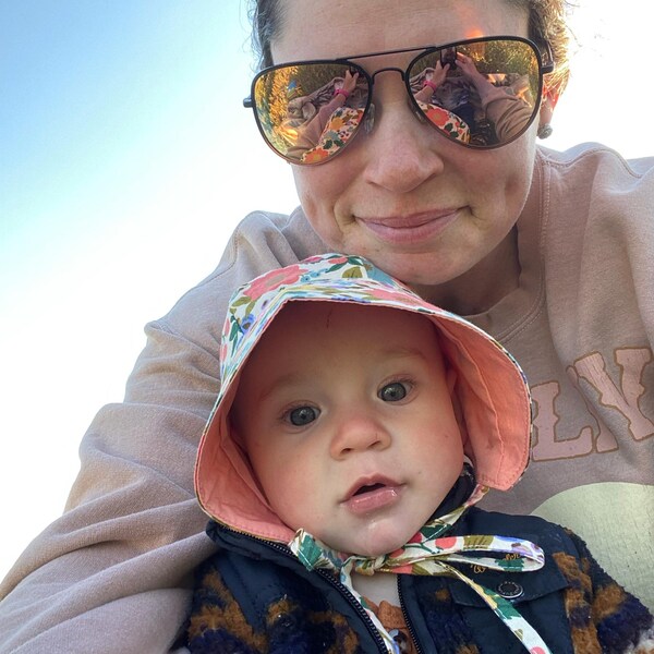 Ruffled Linen Baby Bonnet Girl, Ivory, Dusty Pink, Dusty Blue Ruffle ...