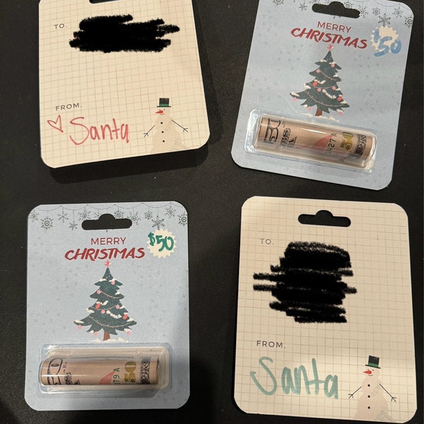 Christmas Money Card - Money Holder Card - Stocking Stuffer - Christmas ...