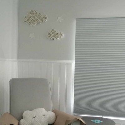 Pastel Rainbow Felt Ball Baby Ceiling Mobile Soft Tone Noahs Ark ...