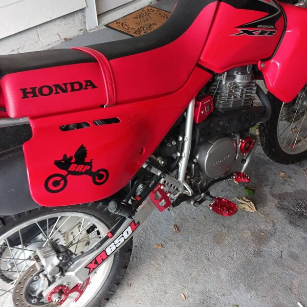 Big Red Pig Decal for Honda XR650L or XR650R (2 Pack) - Etsy