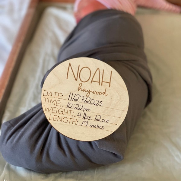 Baby Name Sign, Birth Stats Sign, Baby Name Announcement, Hospital Name ...