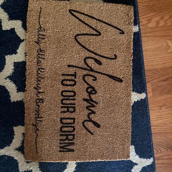 Doormat for Dorm, Personalized Dorm Doormat, Dorm Decor for College ...