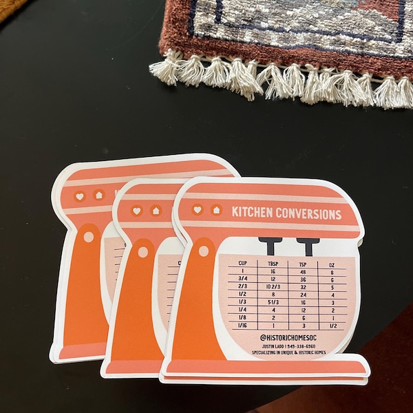 Customizable | Kitchen Conversions Mixer Refrigerator Magnets | Real ...