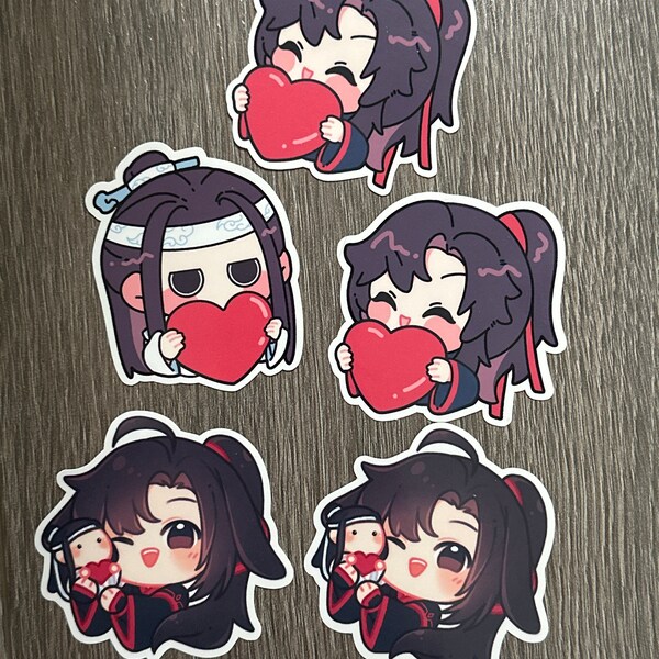 MXTX Heart Glossy Vinyl Stickers | Tgcf Mdzs Svsss | Cute Die Cut ...