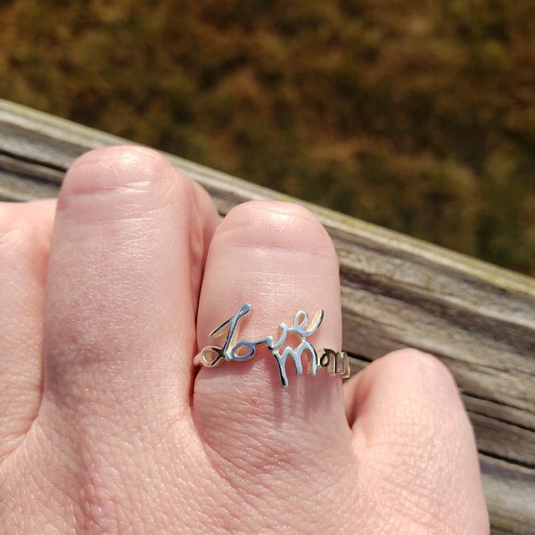 Custom Actual Handwriting Ring - Personalized Signature Ring ...
