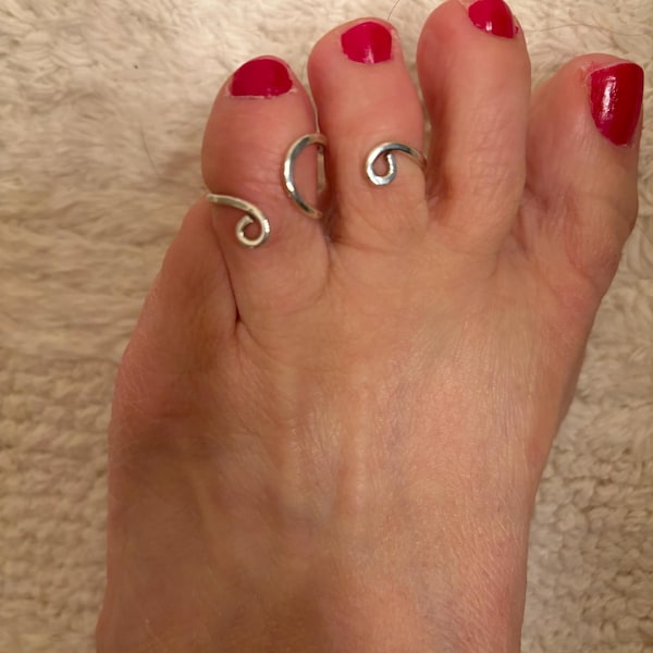 Arthritis Toe Splint EDS Two Rings Splint Adjustable Sterling Silver ...